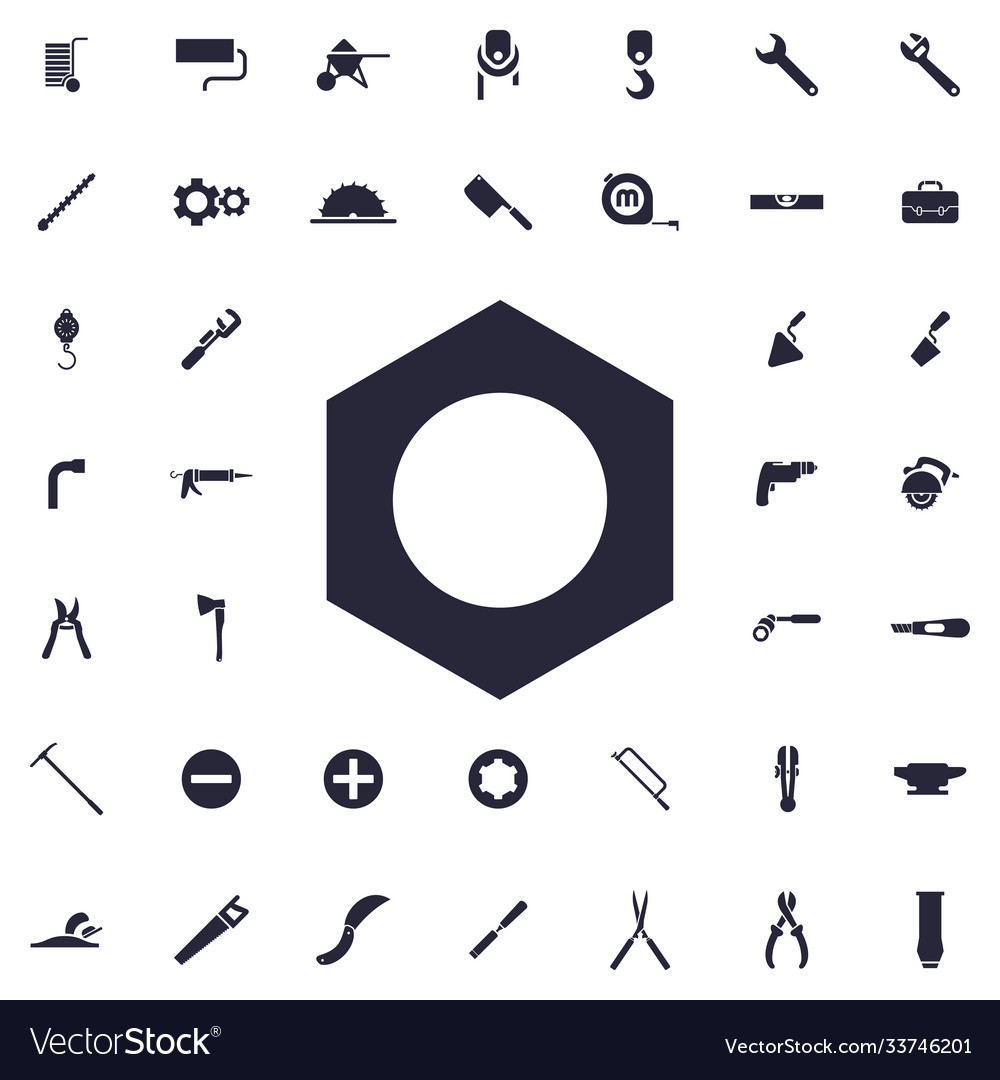 Nut icon Royalty Free Vector Image - VectorStock