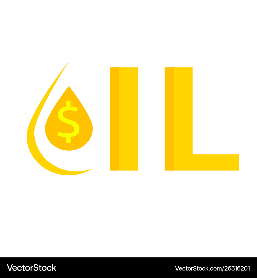 Oil industry logo with dollar symbol Royalty Free Vector
