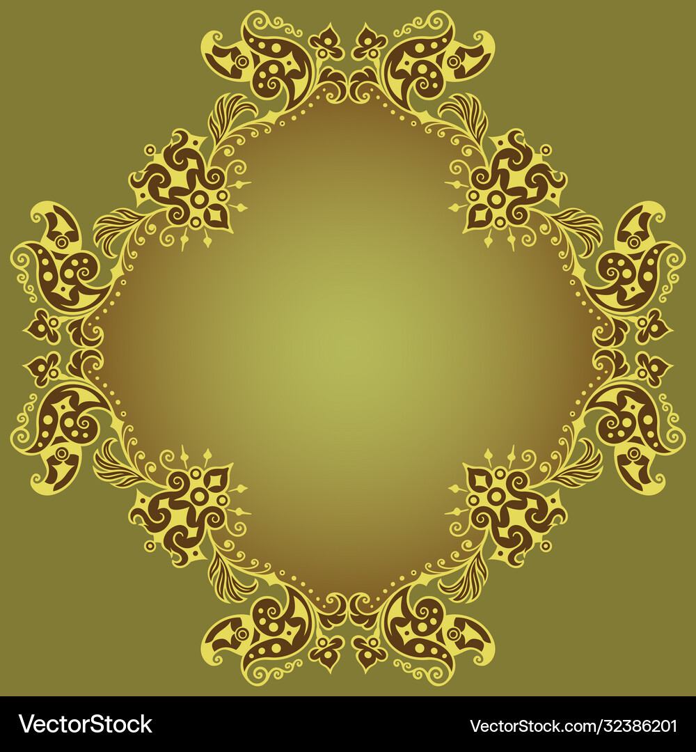 Ornamental nature vintage border Royalty Free Vector Image