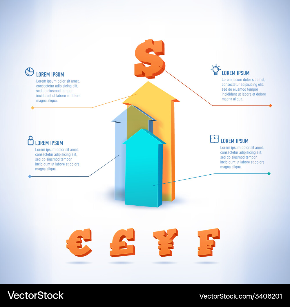 Step up arrow staircase diagram business web Vector Image