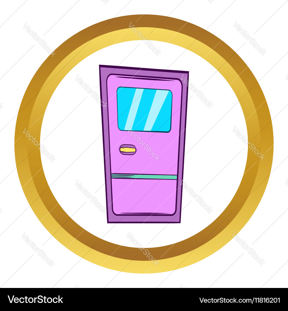 Train door icon cartoon style Royalty Free Vector Image