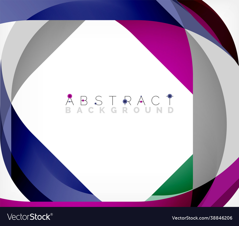 Abstract square shape with overlapping waves Vector Image