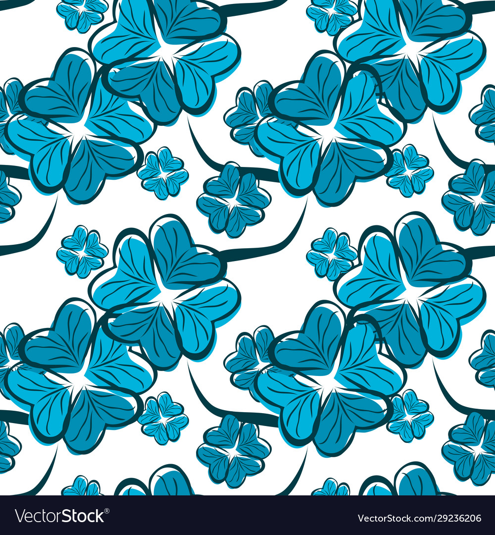 Clover seamless pattern Royalty Free Vector Image