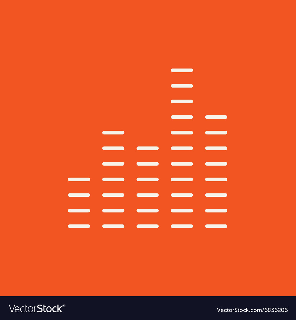 Digital equalizer line icon Royalty Free Vector Image