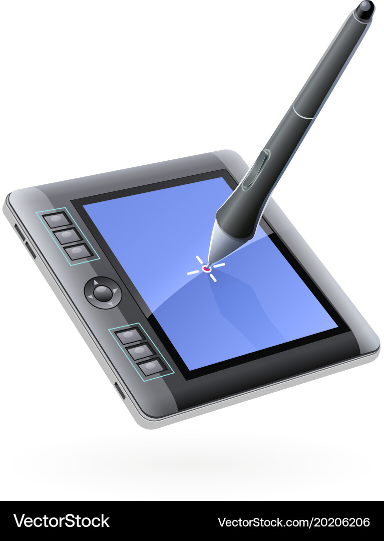 Digital tablet monitor Royalty Free Vector Image