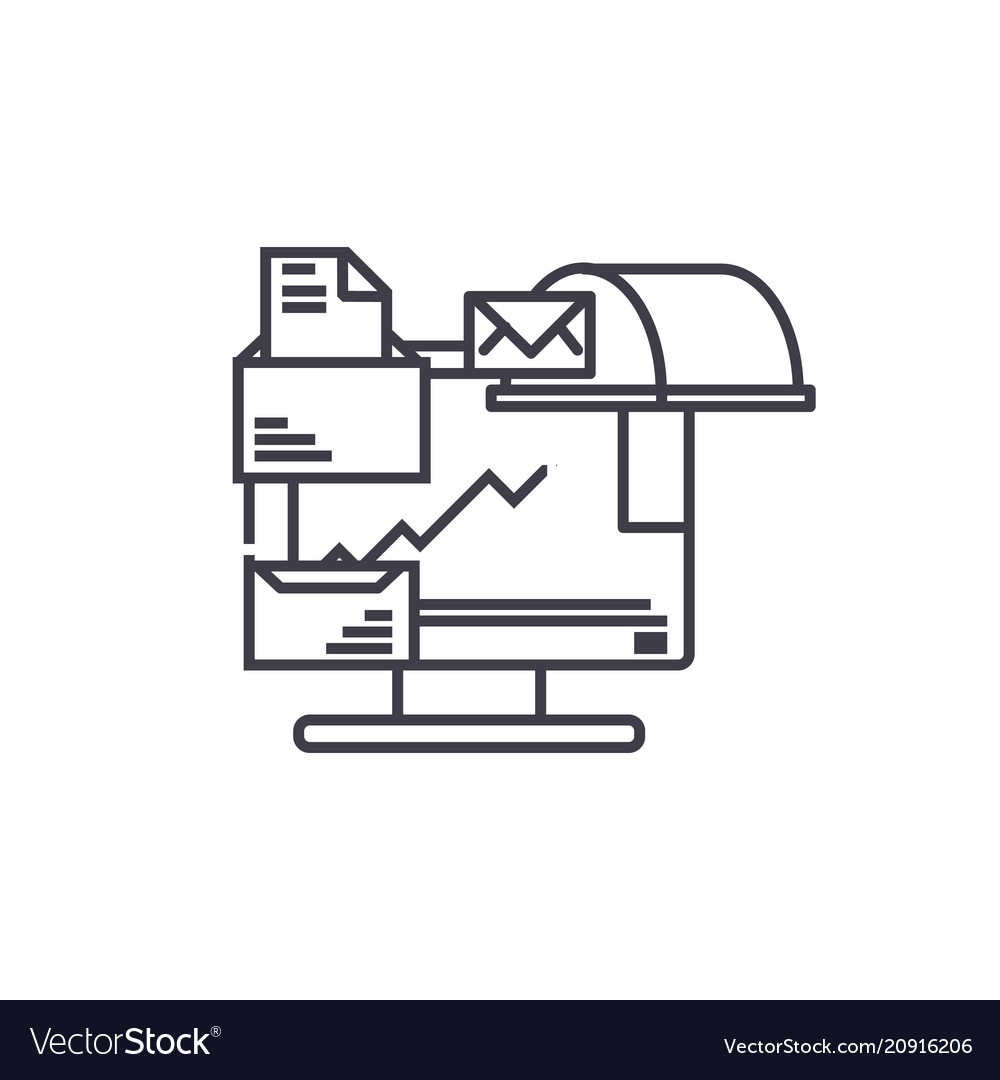 Document management linear icon concept Royalty Free Vector Document management linear icon concept Royalty Free Vector