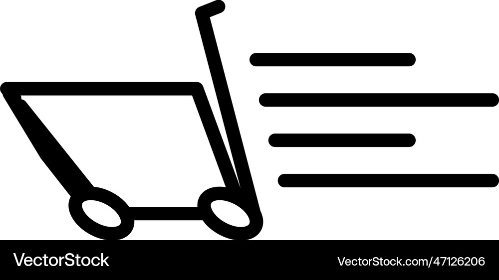 Fast shopping cart icon line design template Vector Image