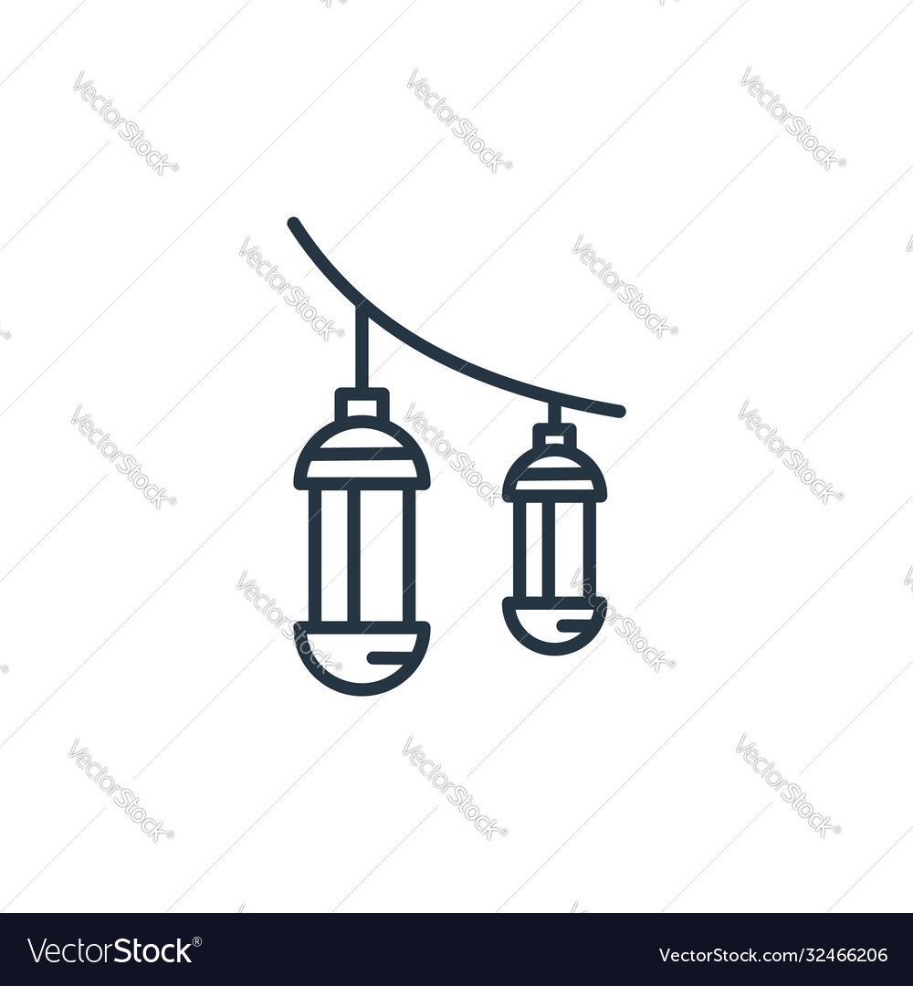 Light icon editable stroke linear Royalty Free Vector Image