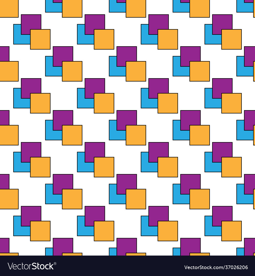 Seamless color geometric pattern squares Vector Image
