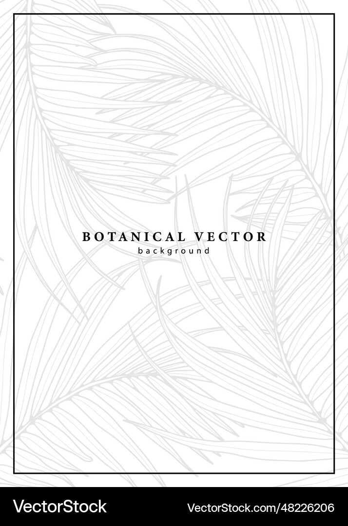 Vertical botanical background with delicate leaves