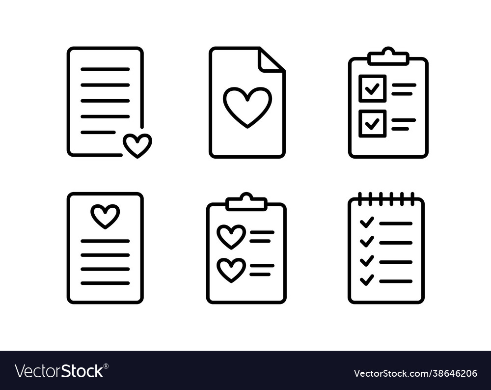 Wish list icon in simple outline design wishlist Vector Image