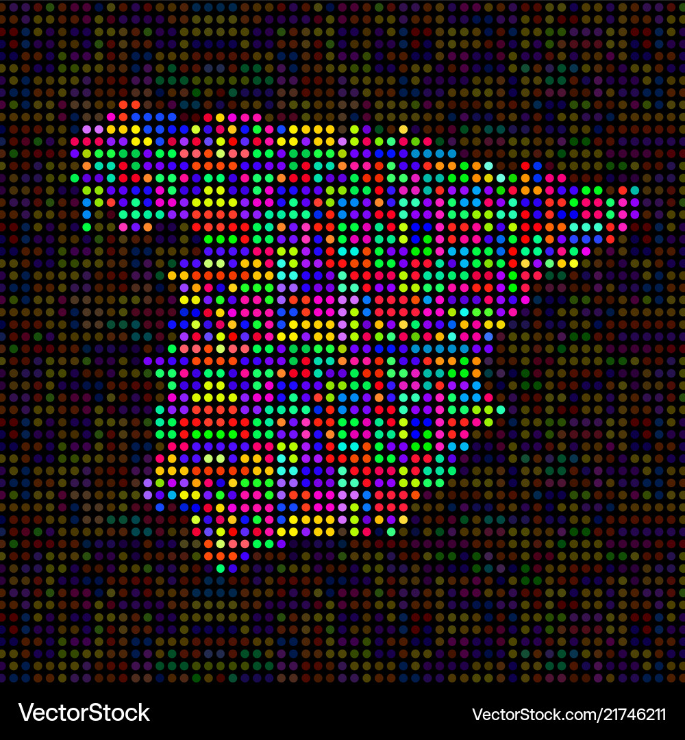 Abstract map of spain colorful dots Royalty Free Vector