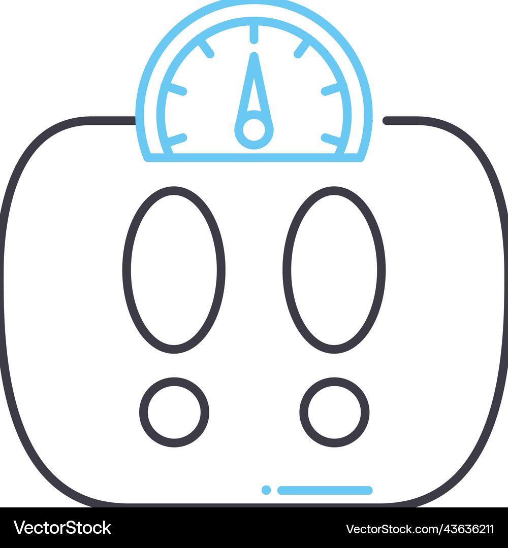 Bmi research line icon outline symbol Royalty Free Vector