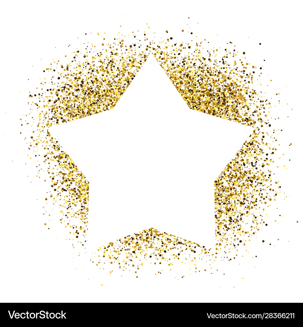 Greeting card with golden glitter background Vector Image