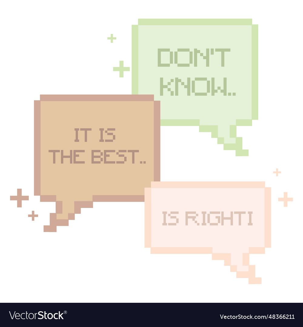 Isolated colored pixelated comic speech bubble Vector Image