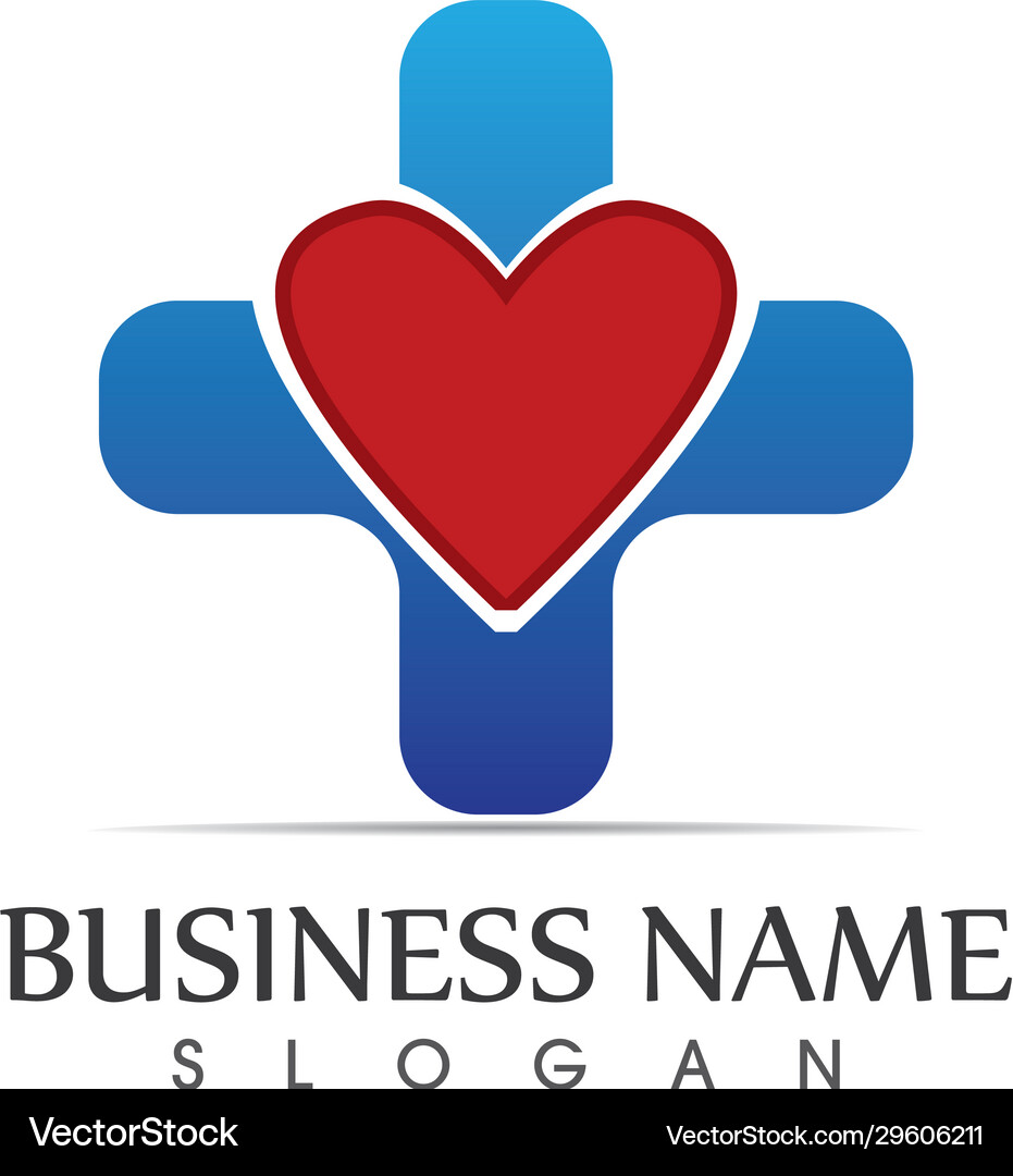 Medicine health logo template Royalty Free Vector Image