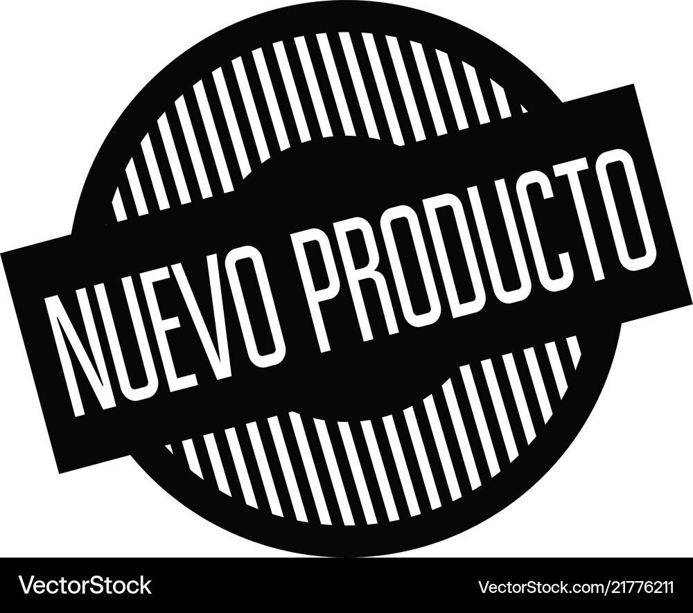New product stamp in spanish Royalty Free Vector Image