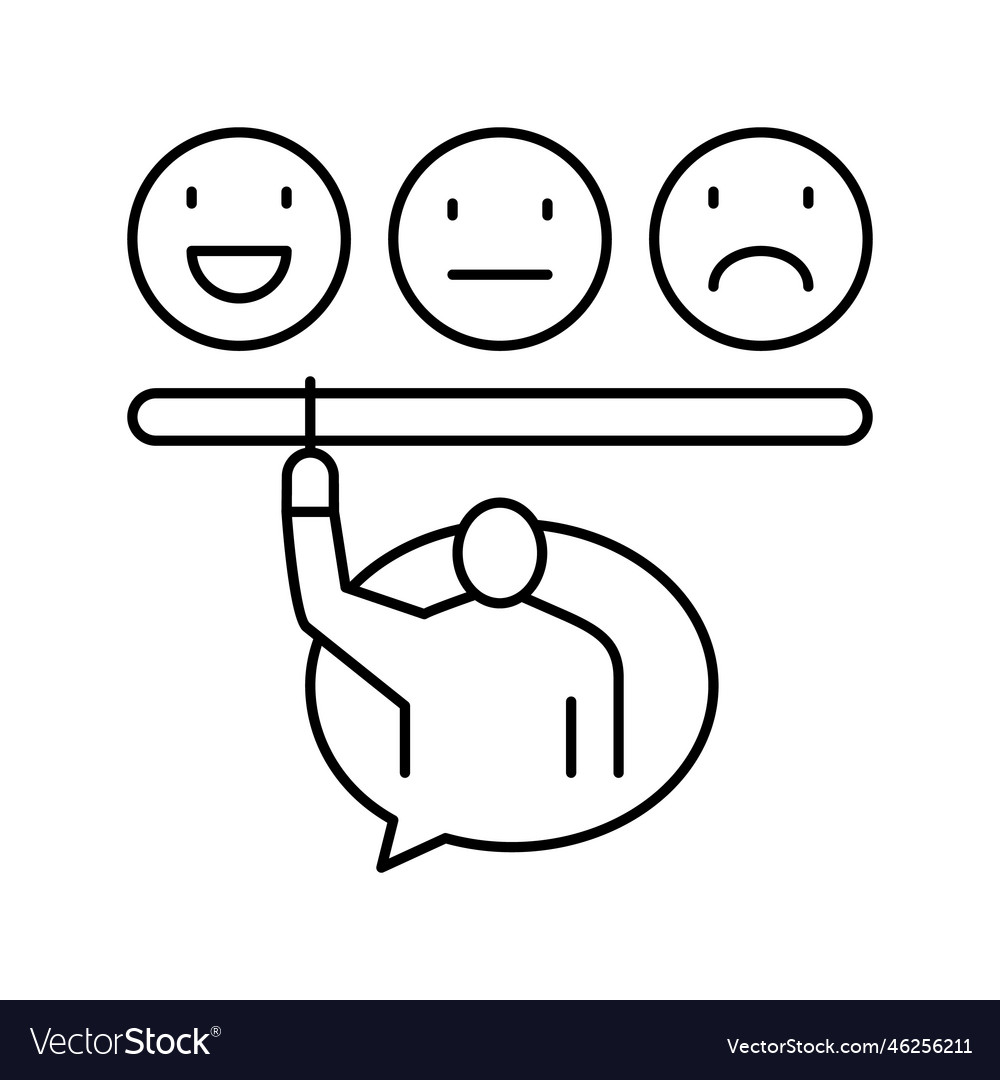 Satisfaction customer review line icon Royalty Free Vector Satisfaction customer review line icon Royalty Free Vector