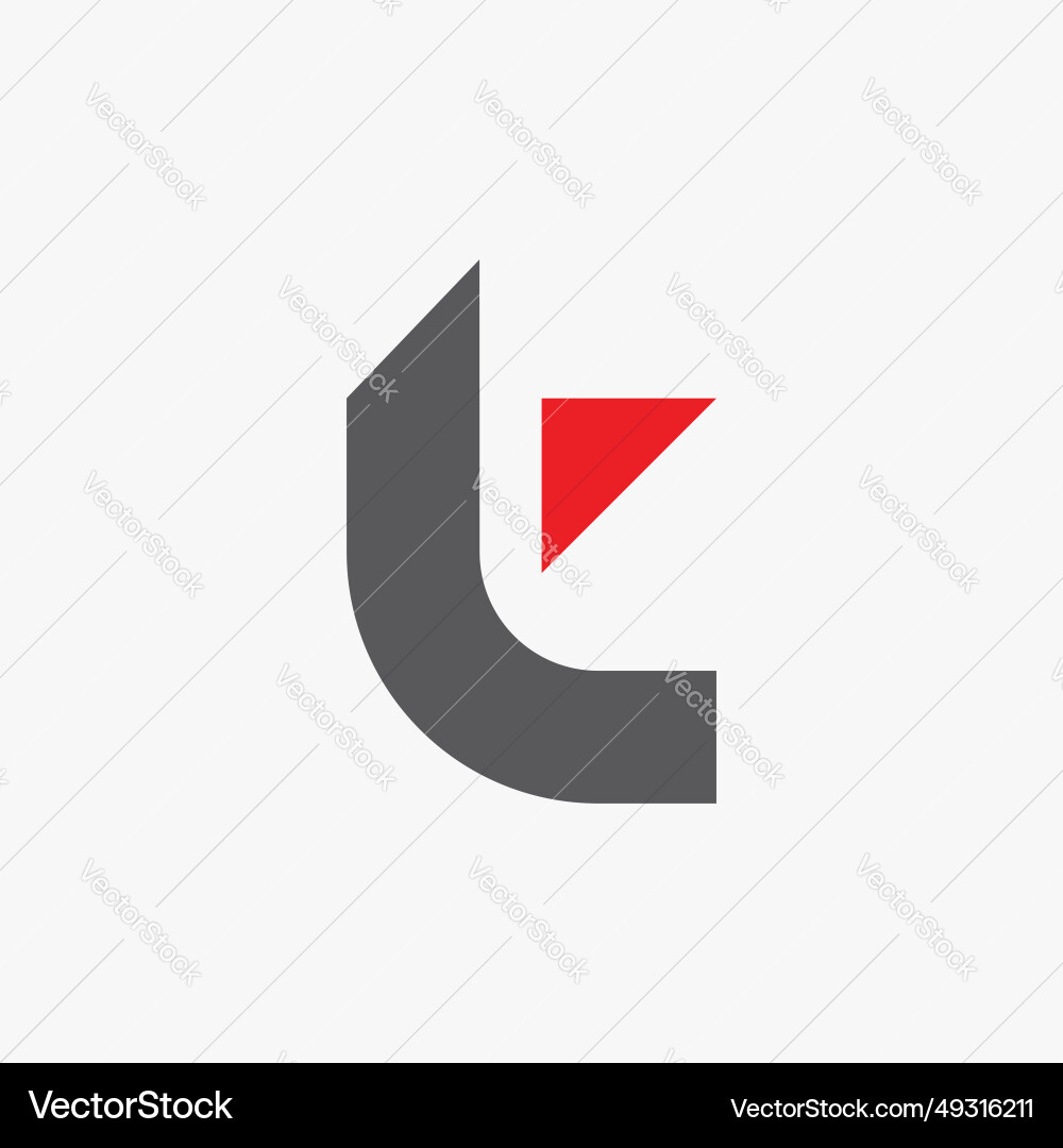 Simple minimalist letter t logo Royalty Free Vector Image