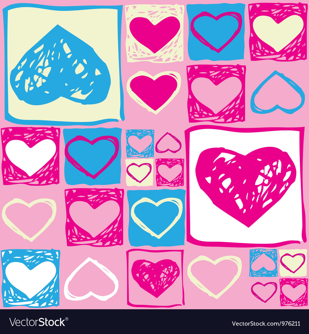 Valentine seamless pattern Royalty Free Vector Image