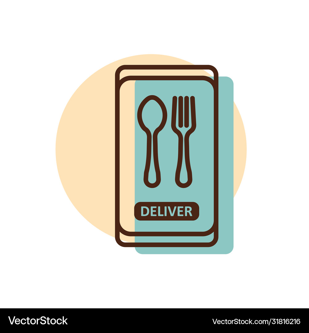 Fast food delivery service icon Royalty Free Vector Image