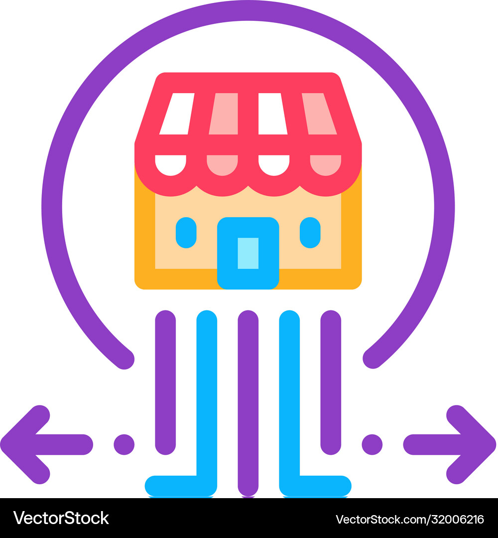 Franchise business icon outline Royalty Free Vector Image