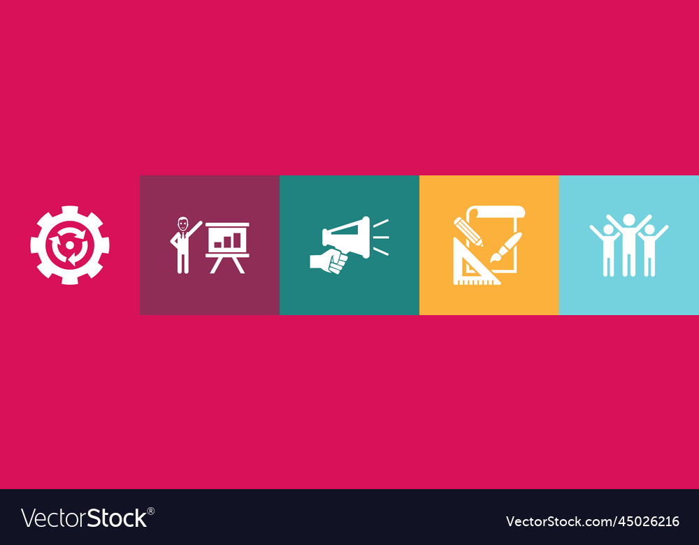 Marketing strategy icons infographic design Vector Image