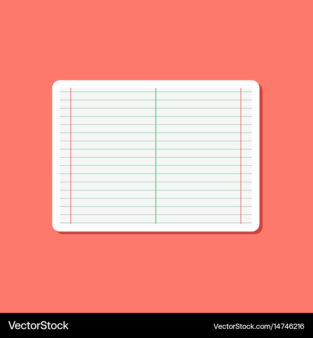 Paper sticker on stylish background school Vector Image