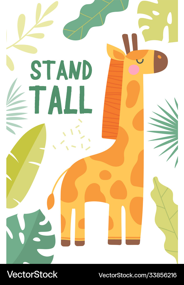Stand tall inspirational poster design Royalty Free Vector