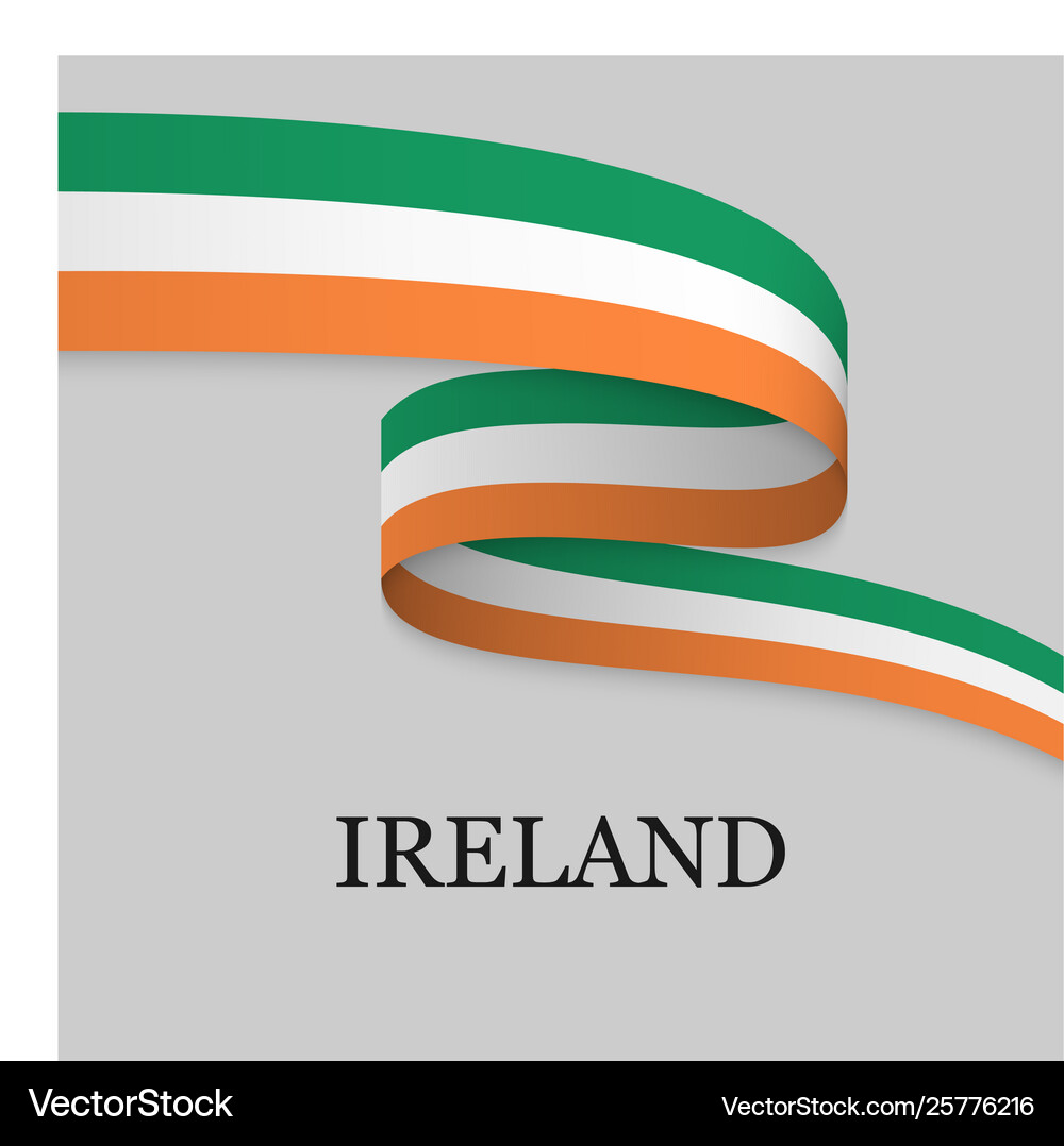 Waving ribbon or banner with flag Royalty Free Vector Image