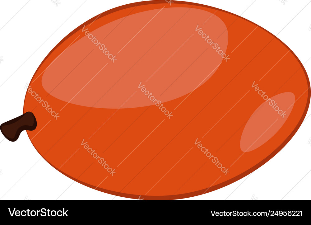 A red-colored cartoon mangocartoon tropical fruit Vector Image