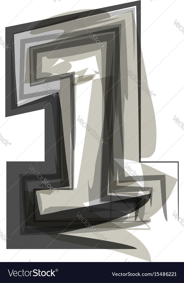 Abstract number 1 Royalty Free Vector Image - VectorStock