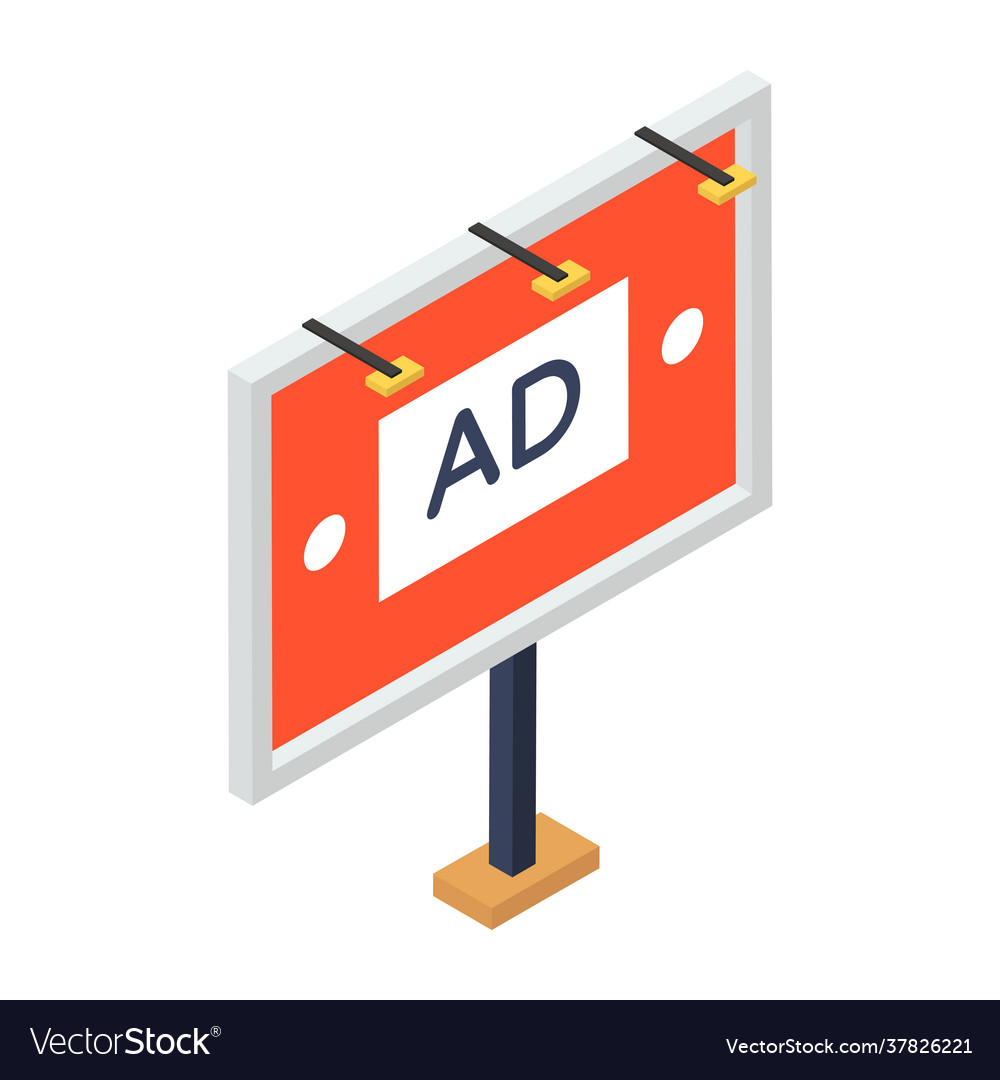 Advertisement board Royalty Free Vector Image - VectorStock