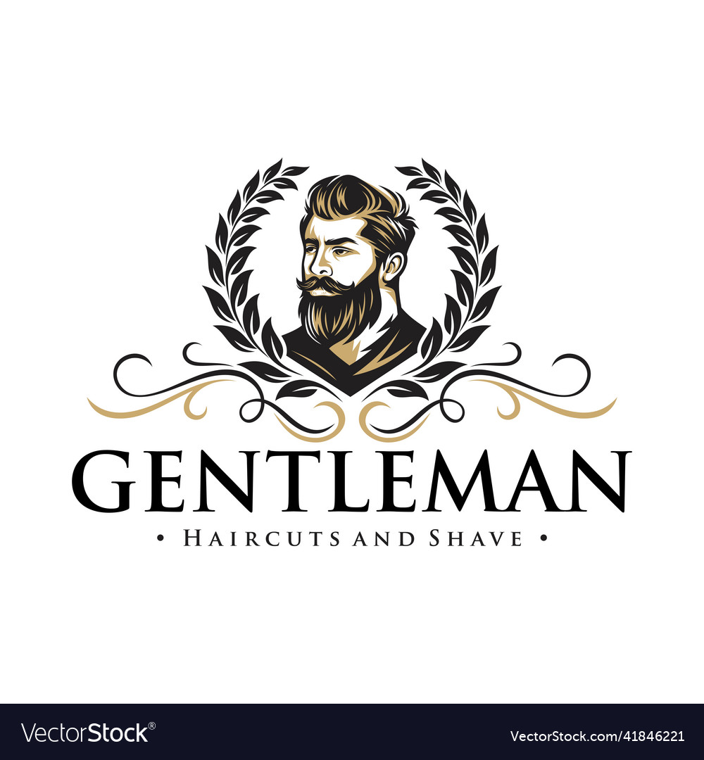 Beard logo design Royalty Free Vector Image - VectorStock