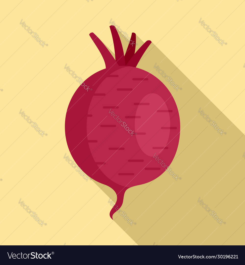 Beet icon flat style Royalty Free Vector Image