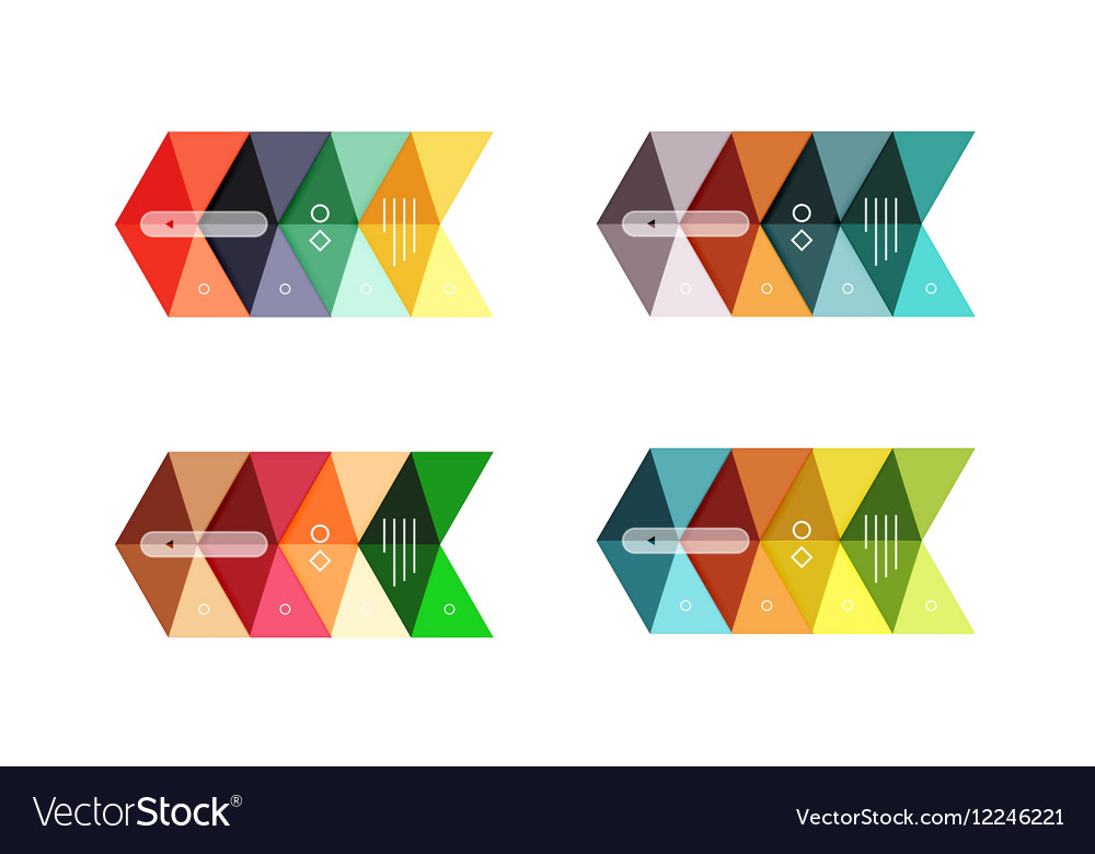 Blank infographic arrow templates Royalty Free Vector Image
