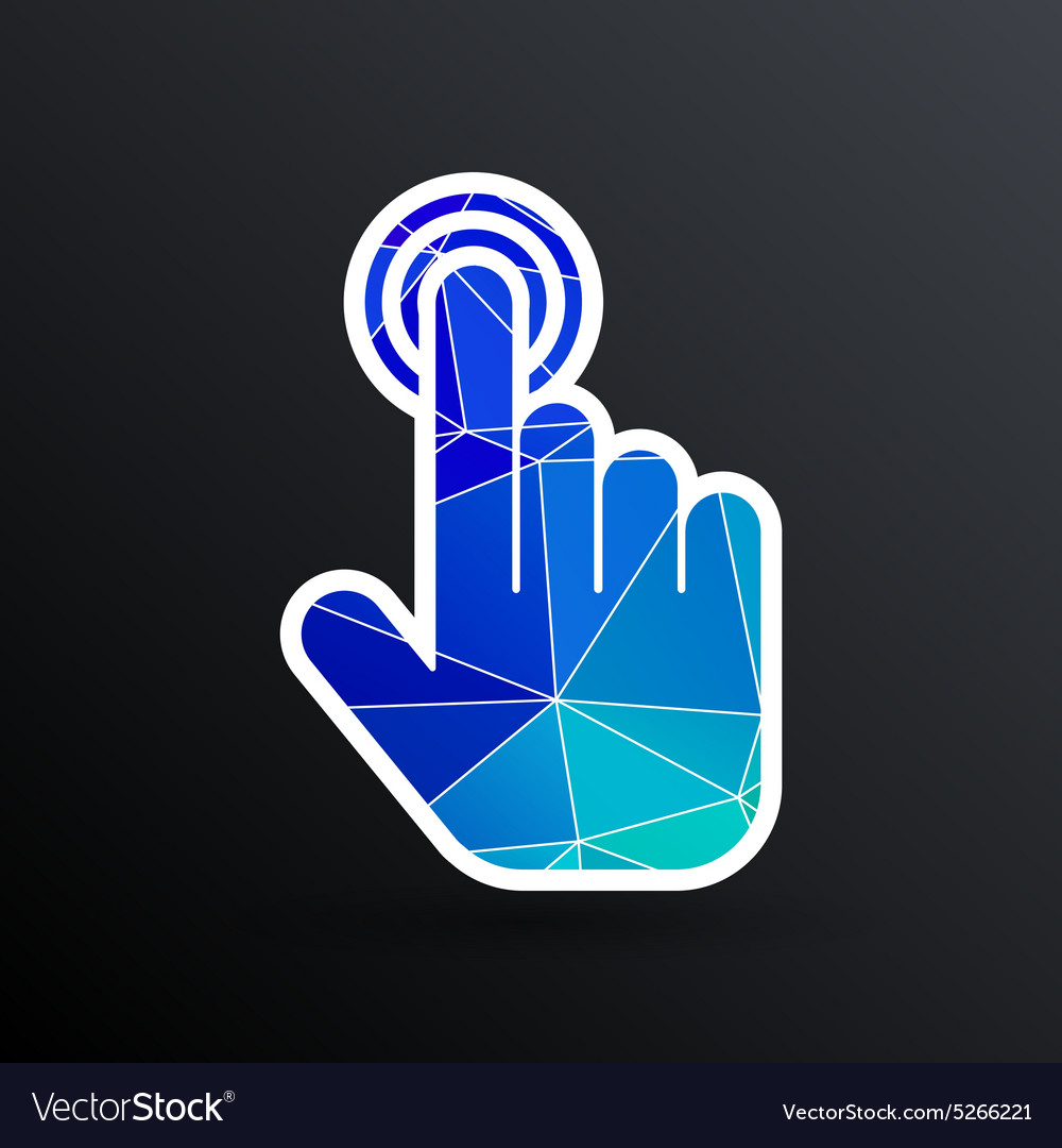 Click hand icon pointer finger Royalty Free Vector Image Click hand icon pointer finger Royalty Free Vector Image