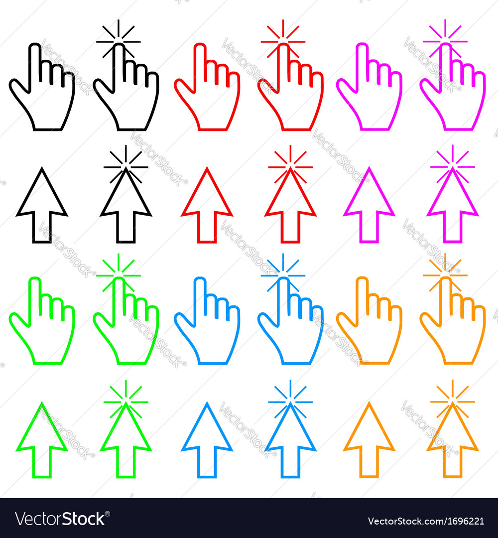 Cursor set Royalty Free Vector Image - VectorStock