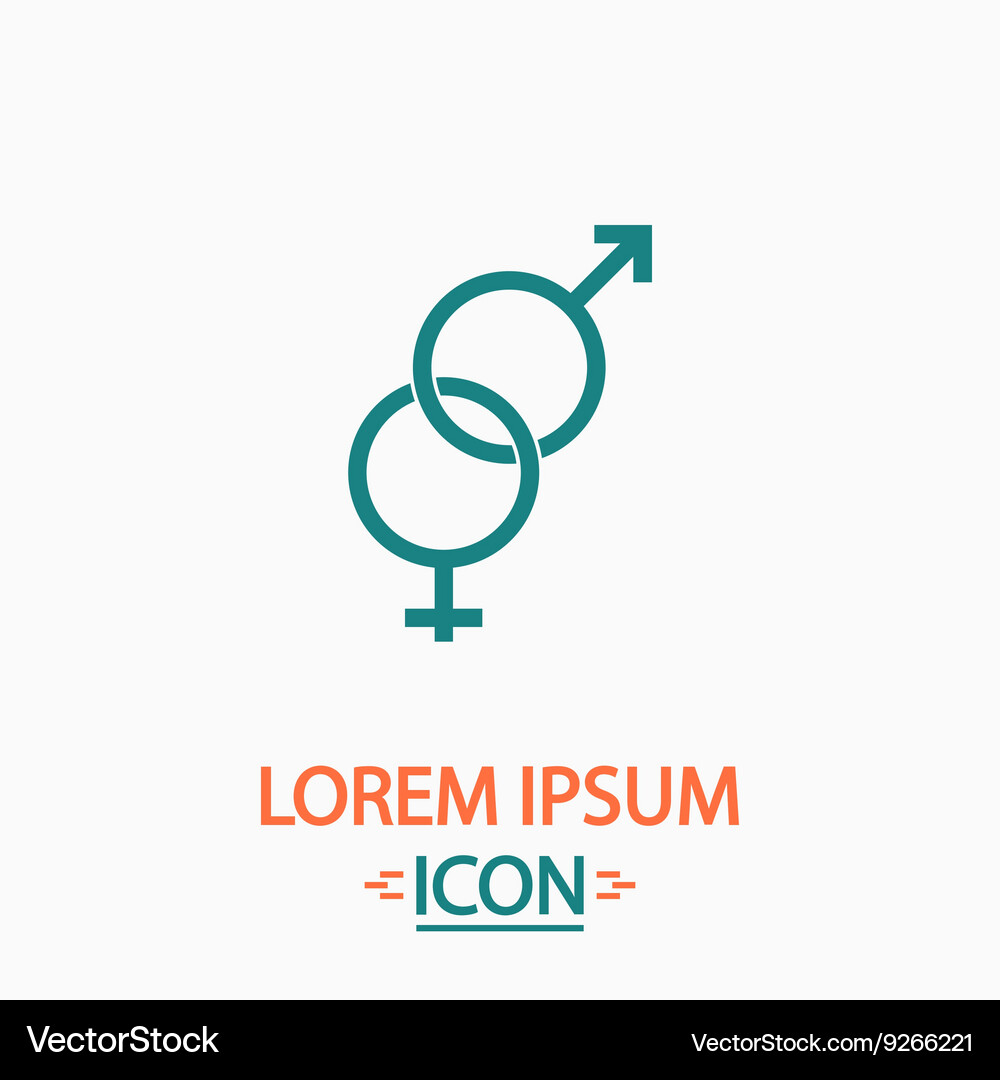 Gender computer symbol Royalty Free Vector Image