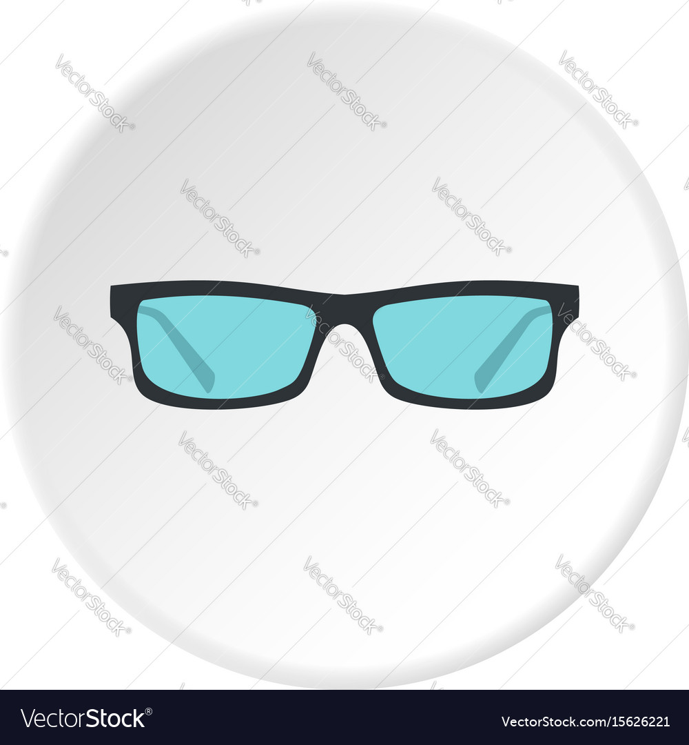 Glasses icon circle Royalty Free Vector Image - VectorStock