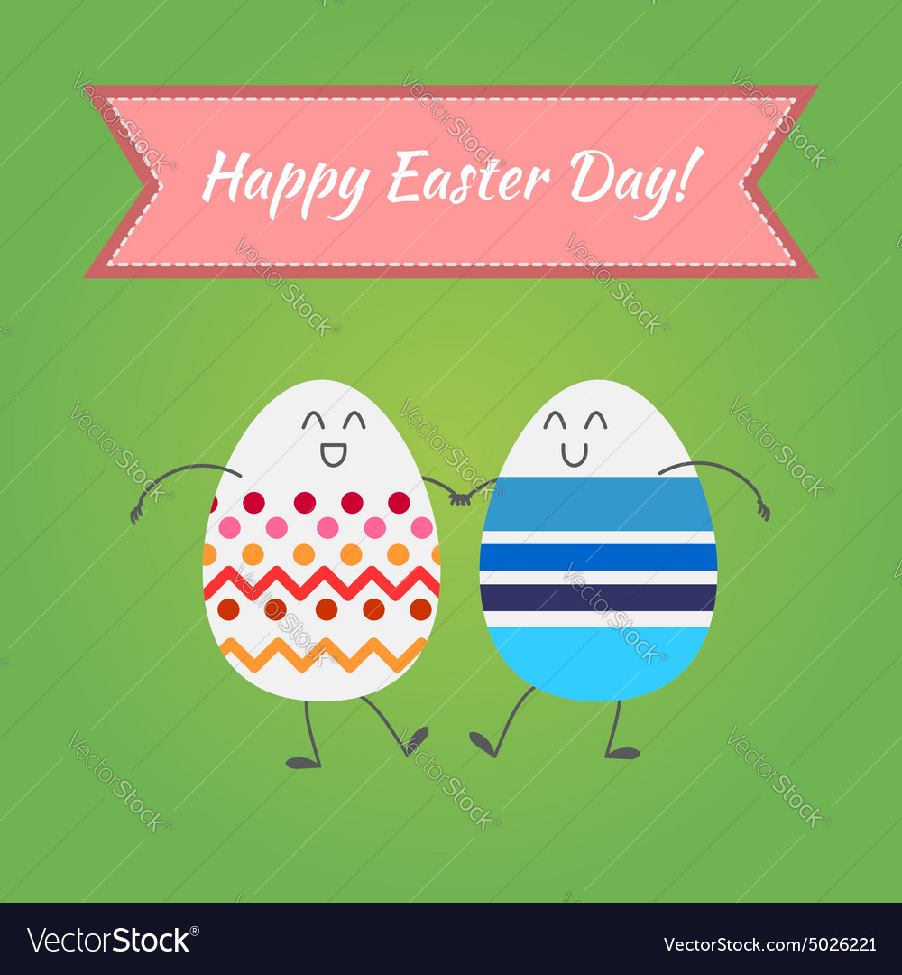 Happy easter eggs in eps Royalty Free Vector Image