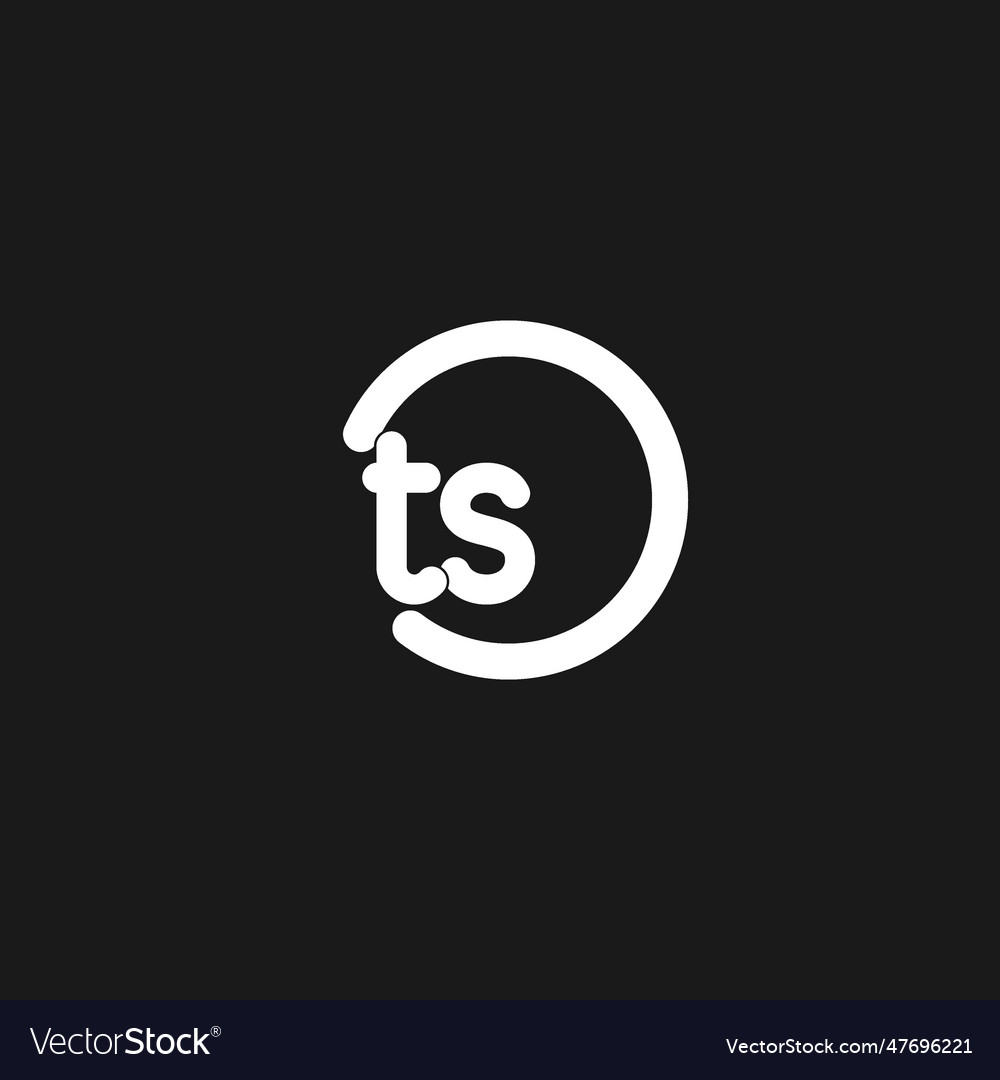 Initials ts logo monogram with simple circles Vector Image