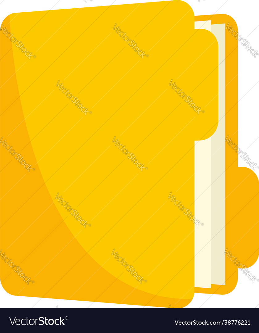 Inventory folder icon flat isolated Royalty Free Vector