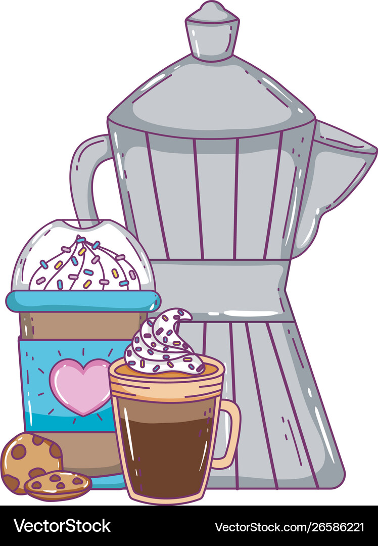 Isolated coffee maker design Royalty Free Vector Image