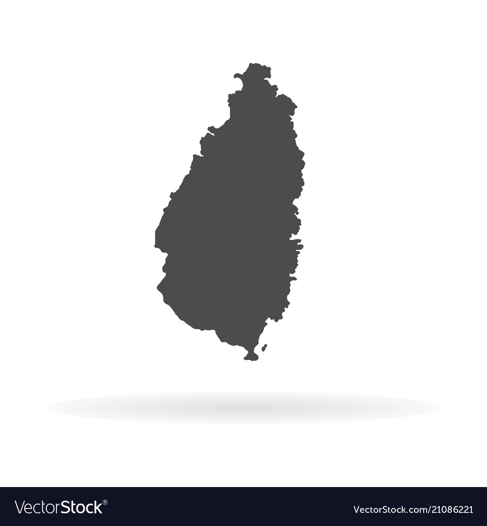 Map saint lucia isolated Royalty Free Vector Image