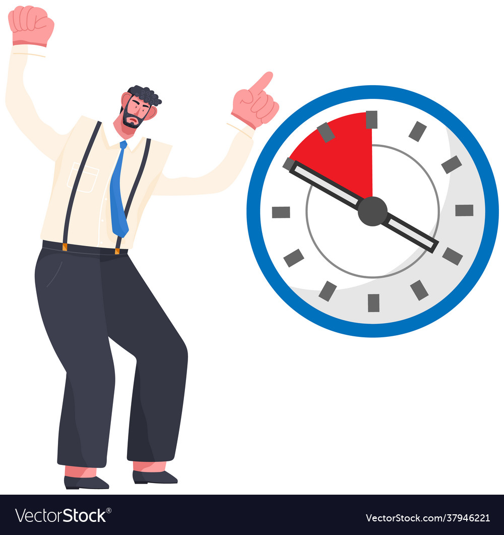 Missing deadline bad time management work Vector Image