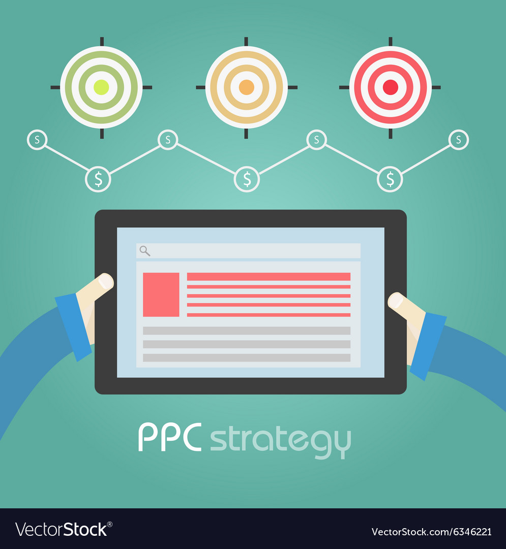 Pcc strategy targets graph Royalty Free Vector Image