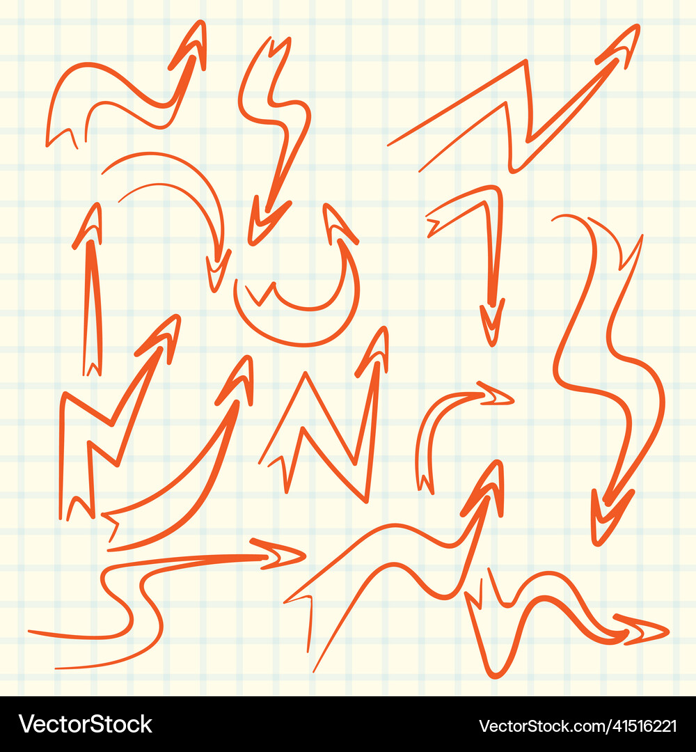 Set of arrows in different directions on white Vector Image