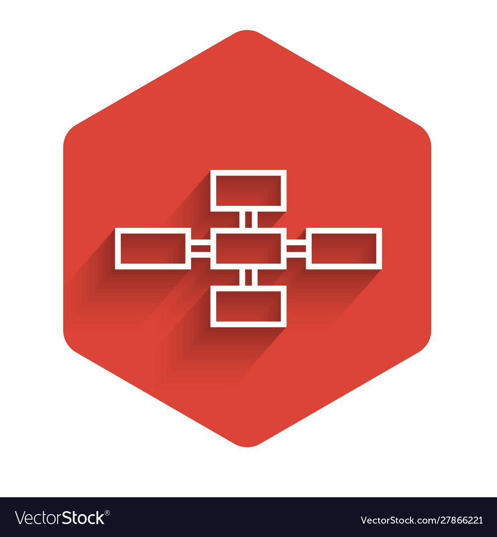 White line business hierarchy organogram chart Vector Image White line business hierarchy organogram chart Vector Image