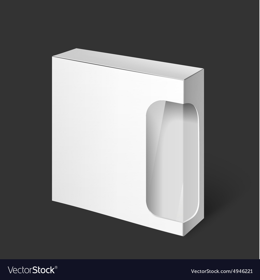 White package box mockup template Royalty Free Vector Image